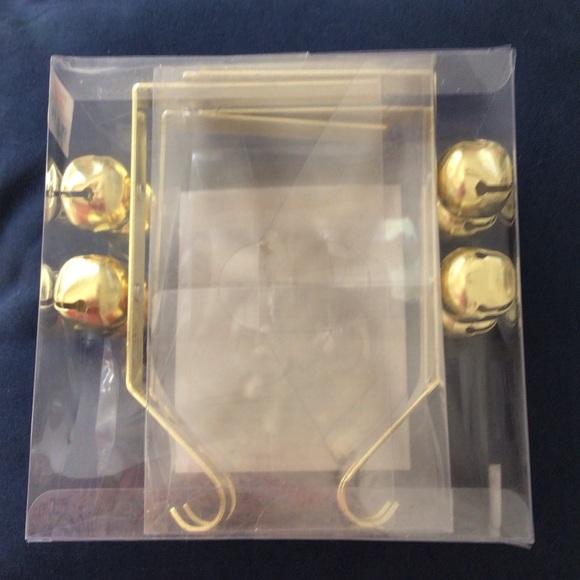 At Home | Holiday | Gold Stocking Holders With Bells Boxed Set Of 4 ...